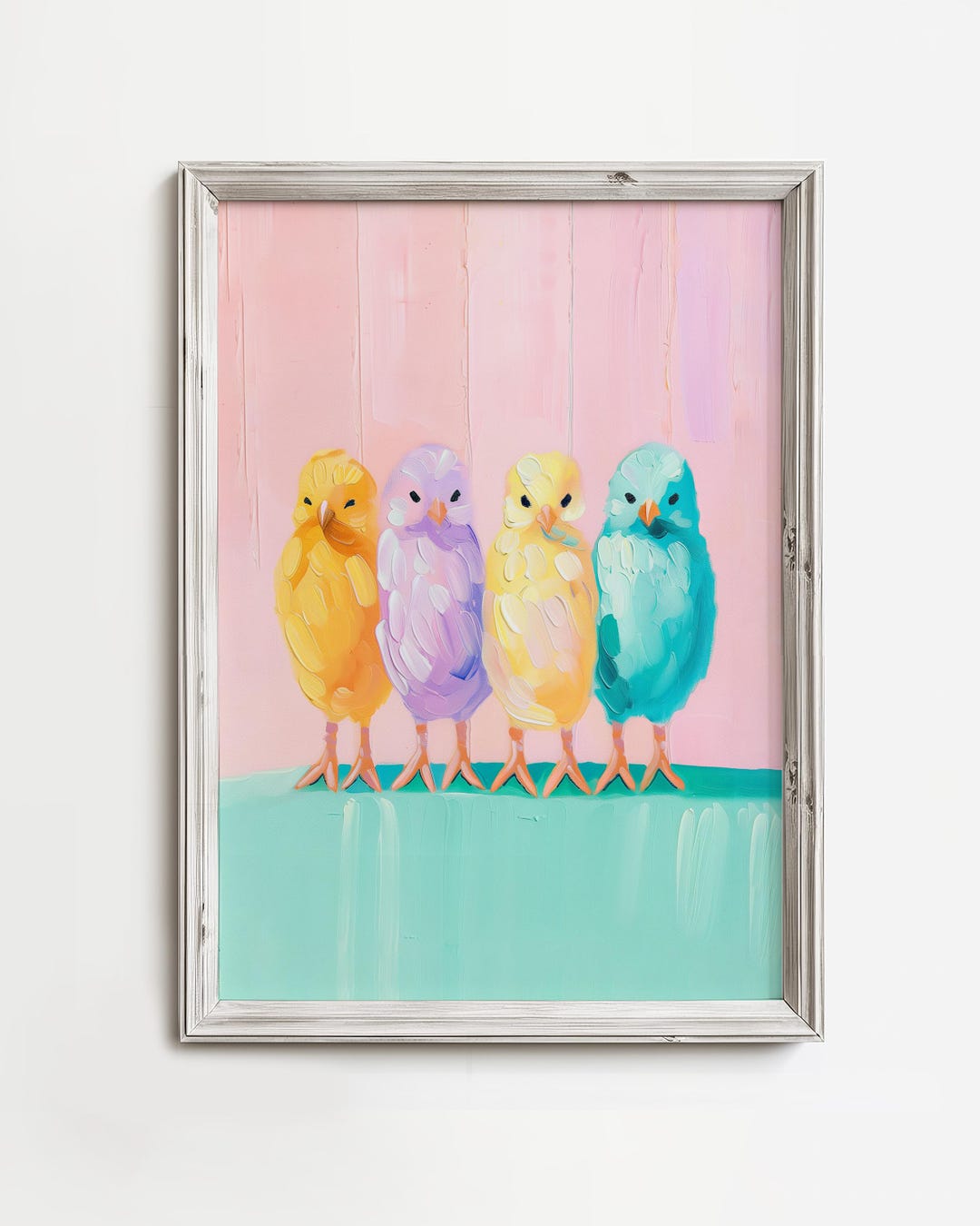 Pastel Spring Chicks | Easter Season Painting | Whimsical Pastel ...