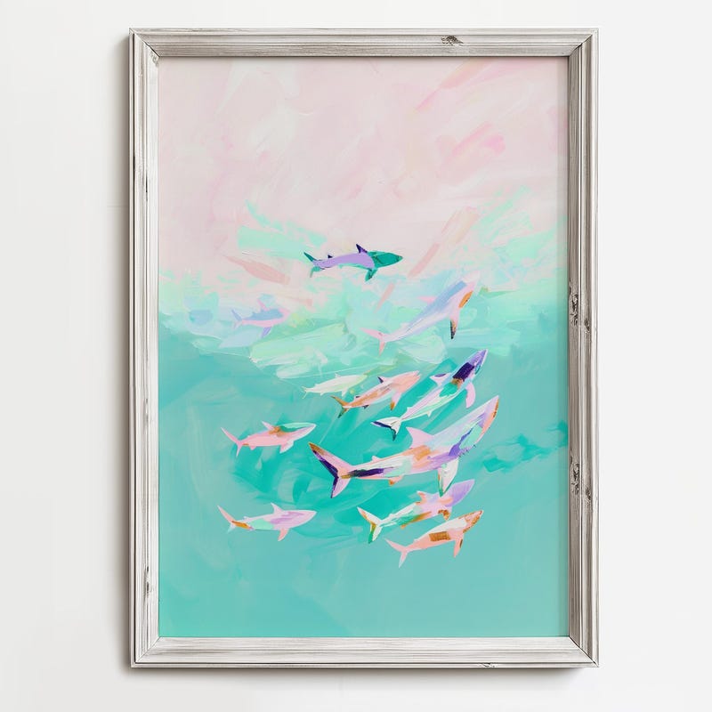 Shark Painting - Etsy UK