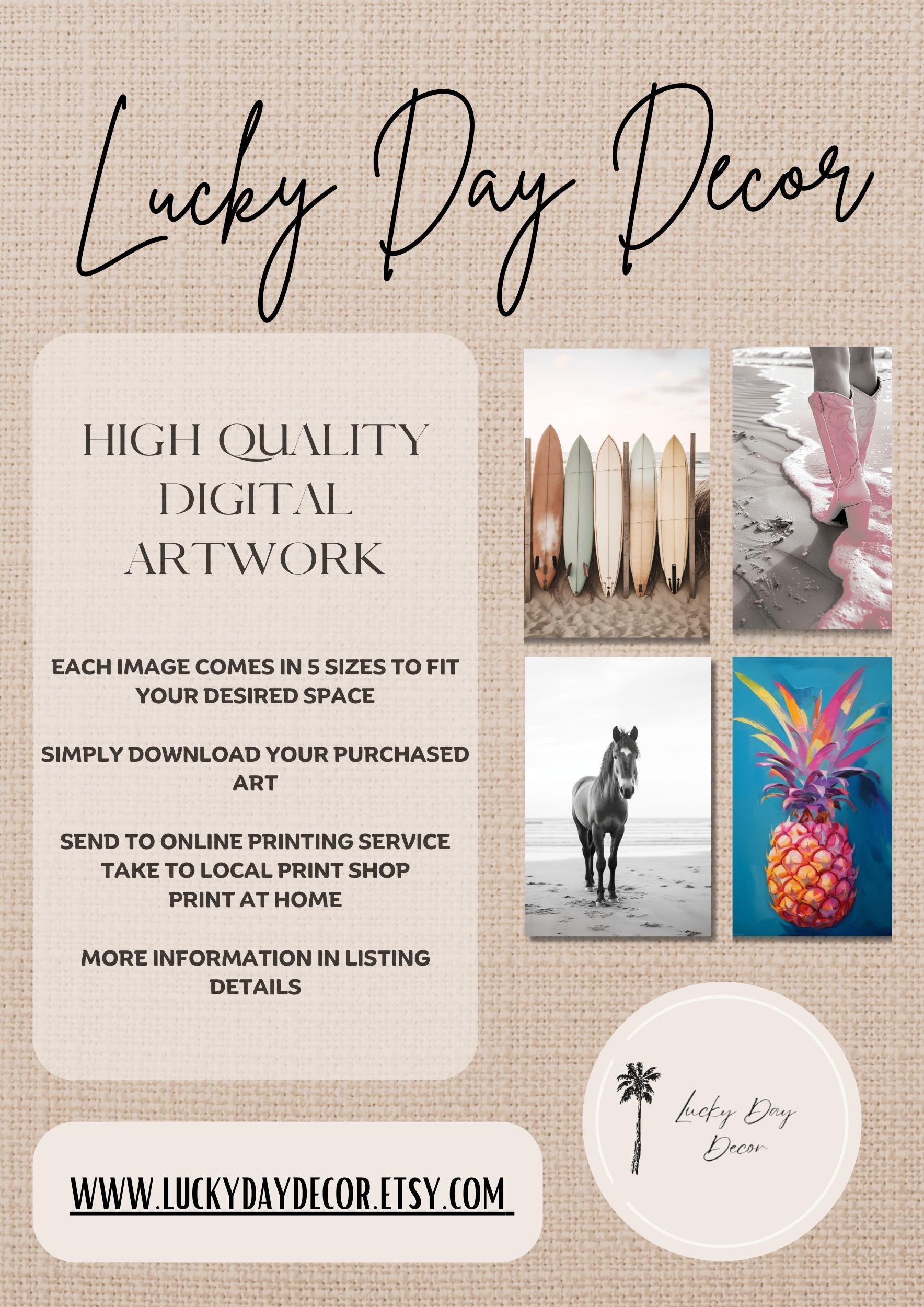 Simplistic Beach Day Pink Umbrella Coastal Wall Art Chic Apartment ...