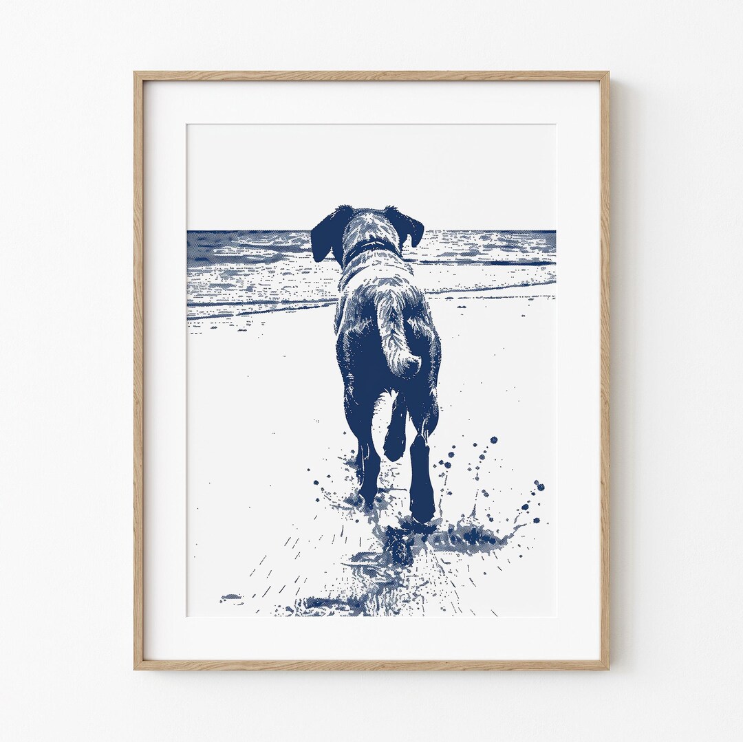 Labrador Beach Run | Cute Coastal Dog Running | Summer Ocean Home ...