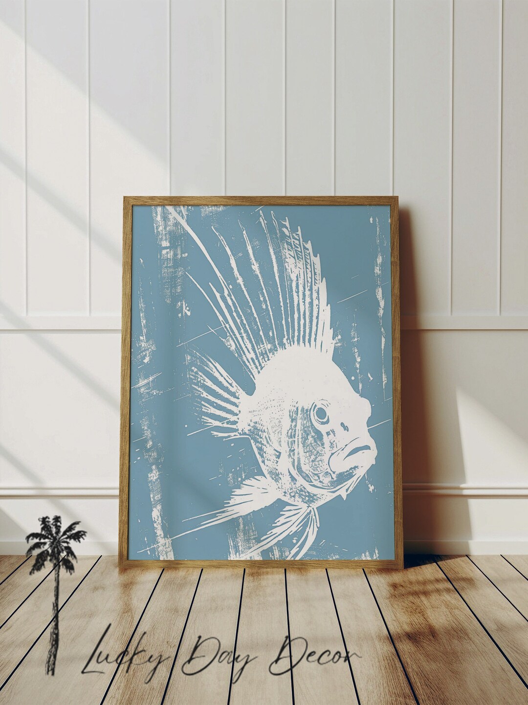 Gulf Grouper Sketch | Relaxing Beach Art | Coastal Fish Art | Soft ...