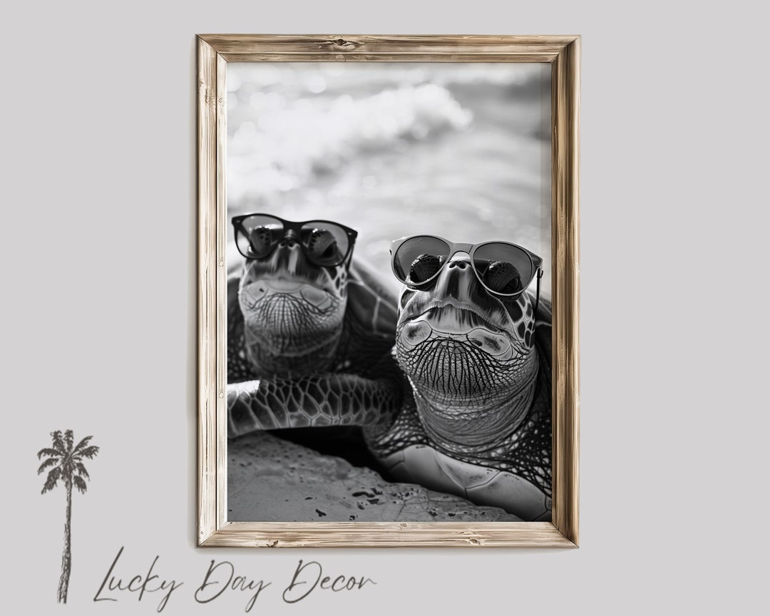 Sea Turtle Beach Vibes - Humorous Pool Days - Sea Life Powder Bathroom ...