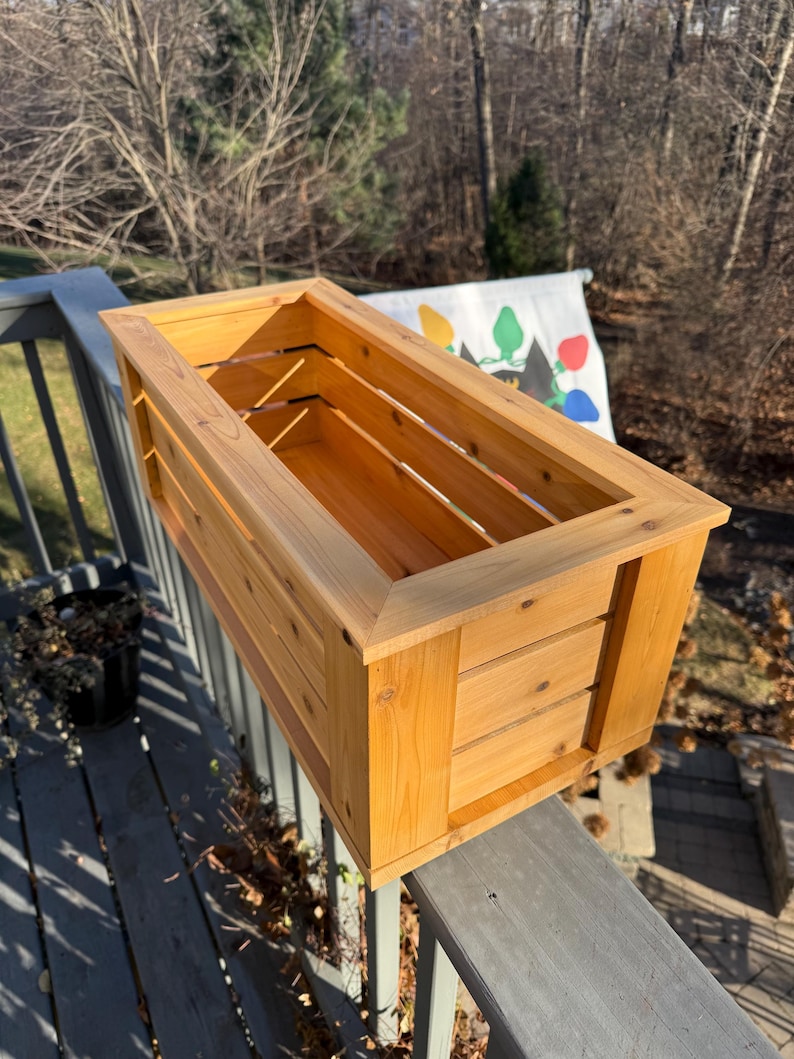 Cedar Planter Box, Indoor/outdoor Planter Box, Garden Herb Box, Flowers, Herbs, Planter Box ...