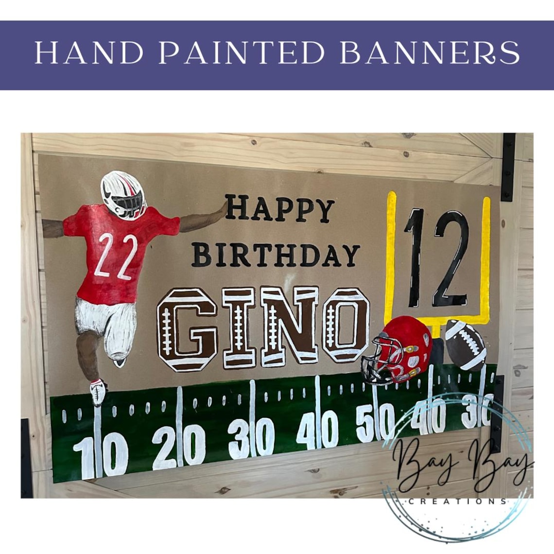 Hand Painted Custom Party Banners, Hand Painted Banner, Custom Football ...