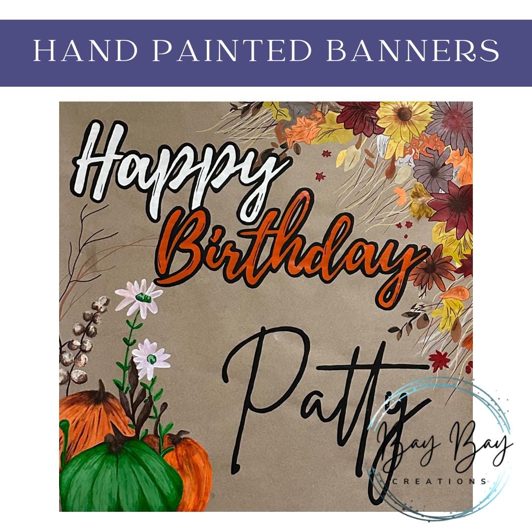 Hand Painted Custom Party Banners, Hand Painted Banner, Custom Football ...