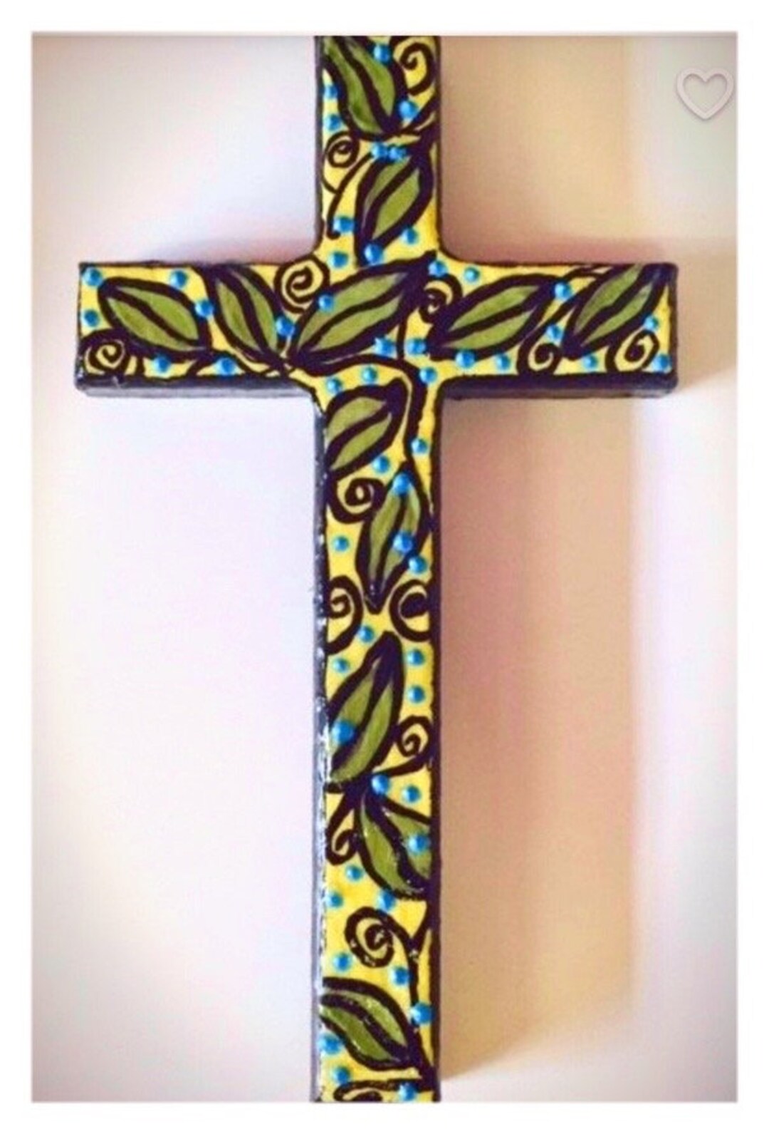 Hand Painted Wooden Cross - Etsy