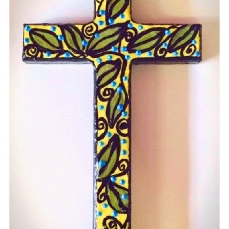 Painted Cross - Etsy