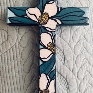 Hand Painted Wooden Cross - Etsy