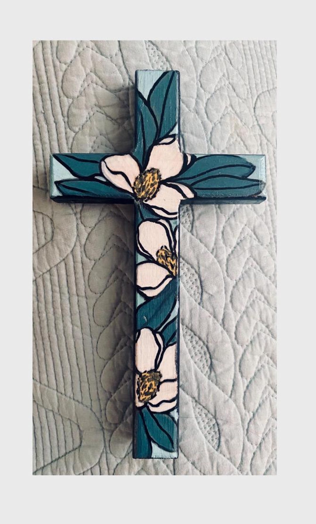 Hand Painted Wooden Cross - Etsy