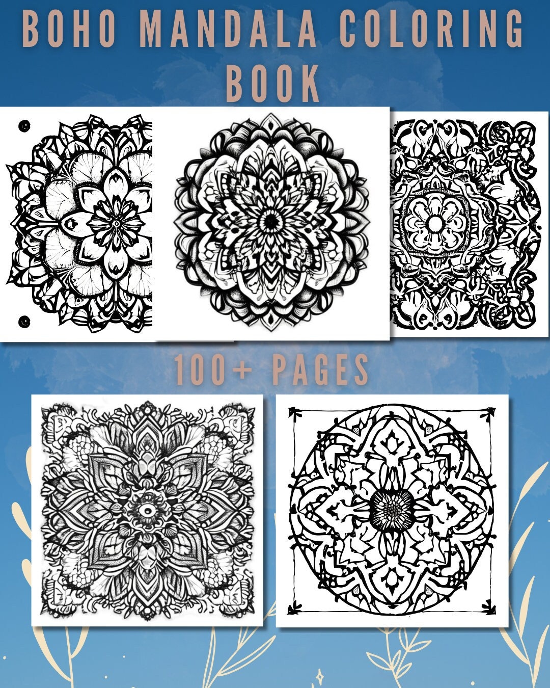 Boho Mandala Coloring Book! 100+ Pages! - Etsy