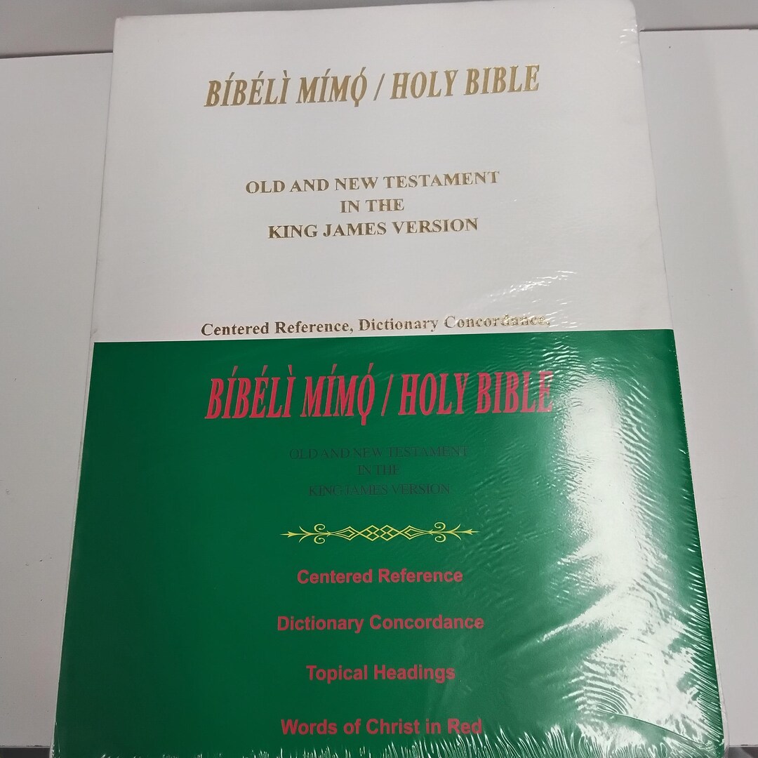 White Extra Large Yoruba/english Bible/ Bibeli Mimo/holy Bible-king ...