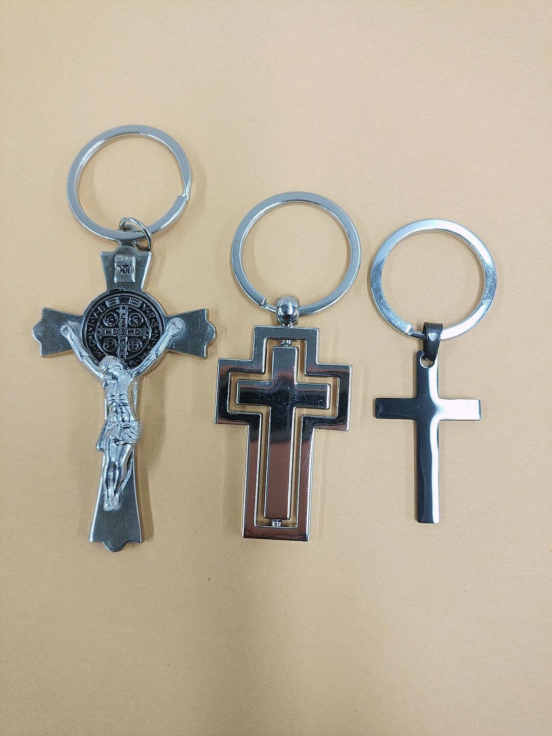Men's Metal Jesus Crucifix Pendant/christian Crucifix Key Chain/car ...