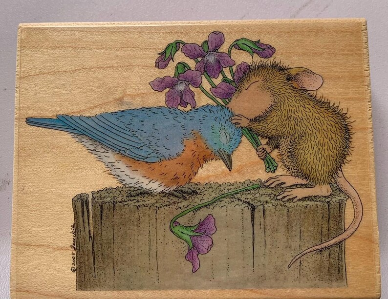 House Mouse Rubber Stamp Tweet Kisses Gently Used Condition - Etsy