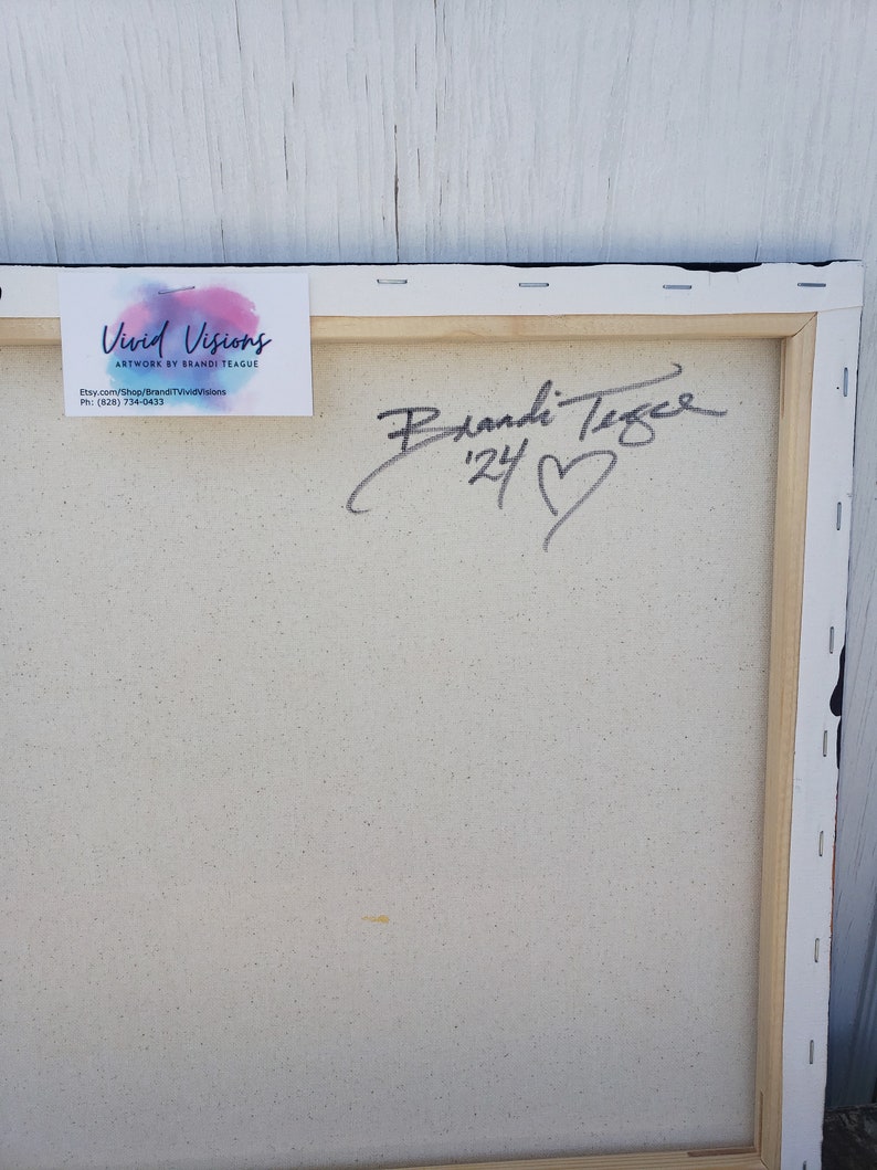 City Lights at Night Skyline View - Hand Painted Acrylic Canvas • 16 X ...