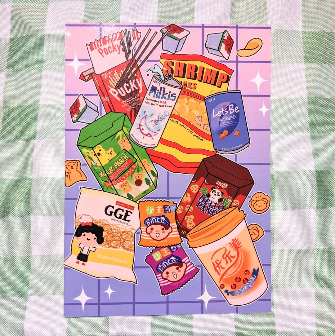 Asian Snacks Art Print - Etsy