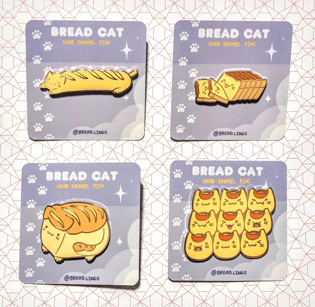 Bread Cats Enamel Pin 2.5" - Etsy