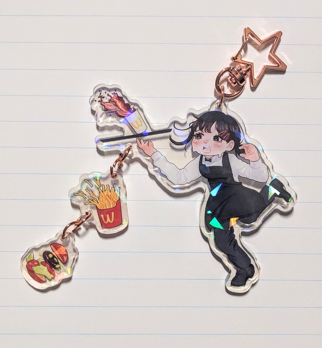 Kobeni Falling Acrylic Charm 4" - Etsy
