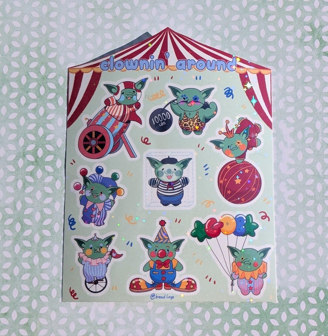 Goblin Circus Sticker Sheet - Etsy