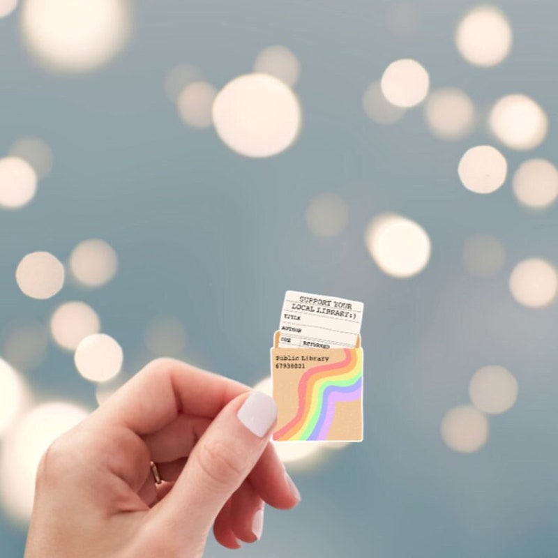 Library Sticker - Etsy