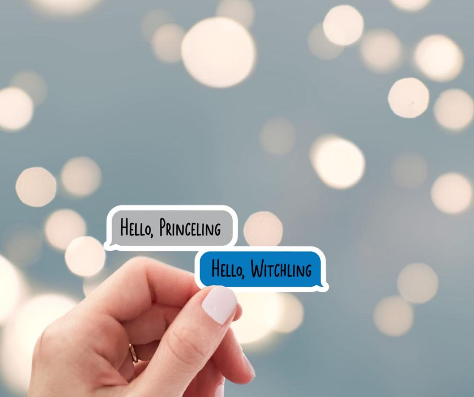 Hello Princeling Hello Witchling Text Sticker, 3 Sizes to Choose From ...