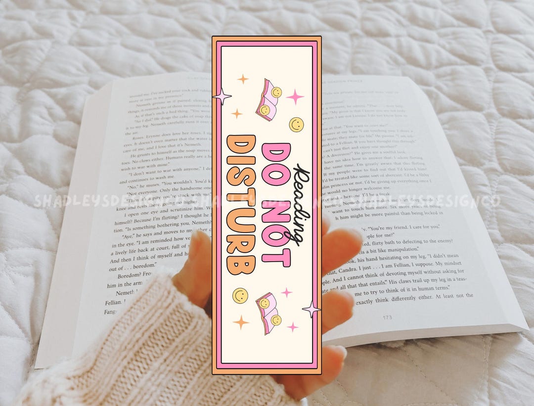 Reading Do Not Disturb Bookmark, Book Lover, Book Lover Gift, Reader ...