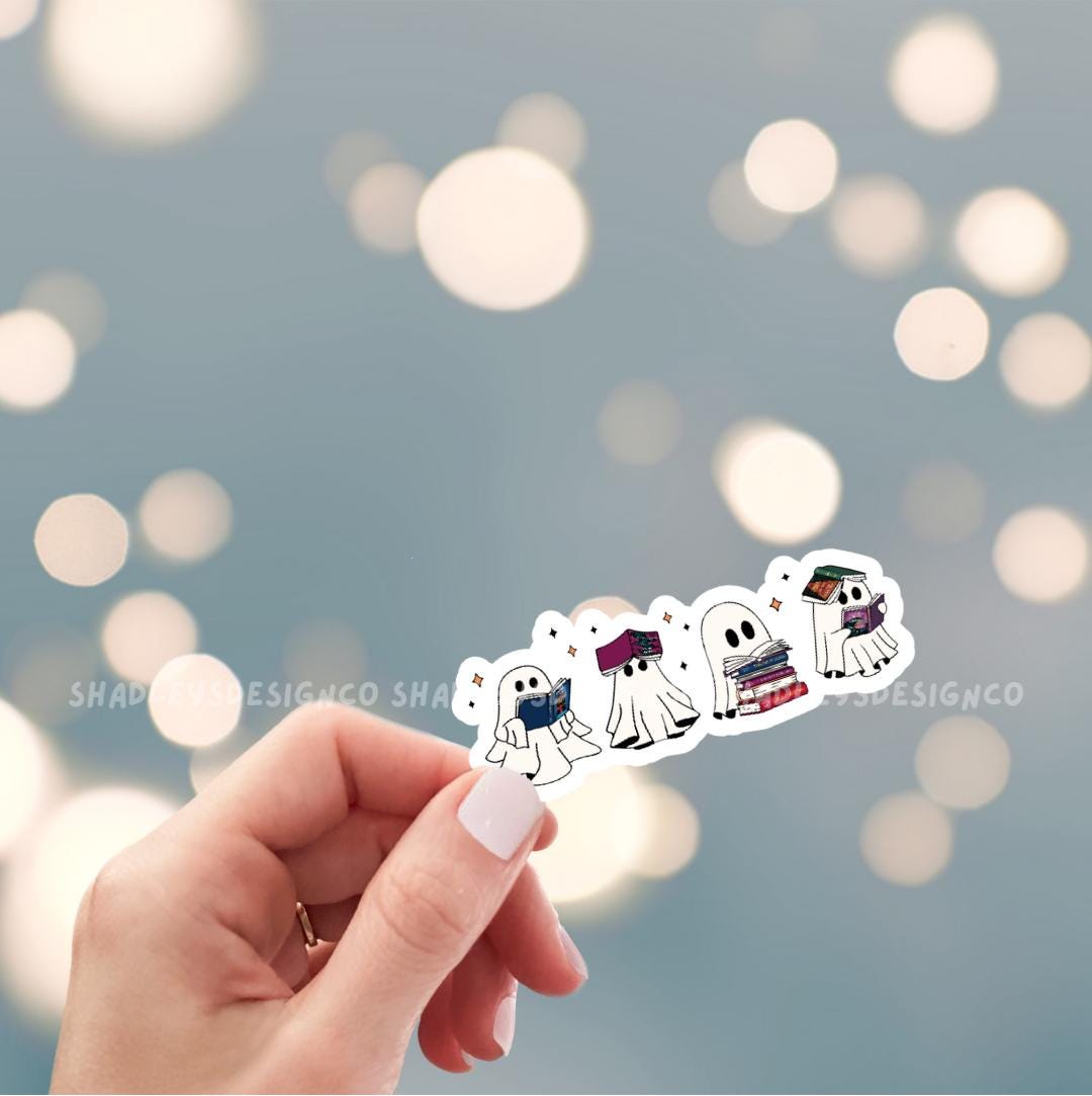 Ghosts Reading TOG Sticker, 3 Sizes to Choose From, Bookish Sticker ...