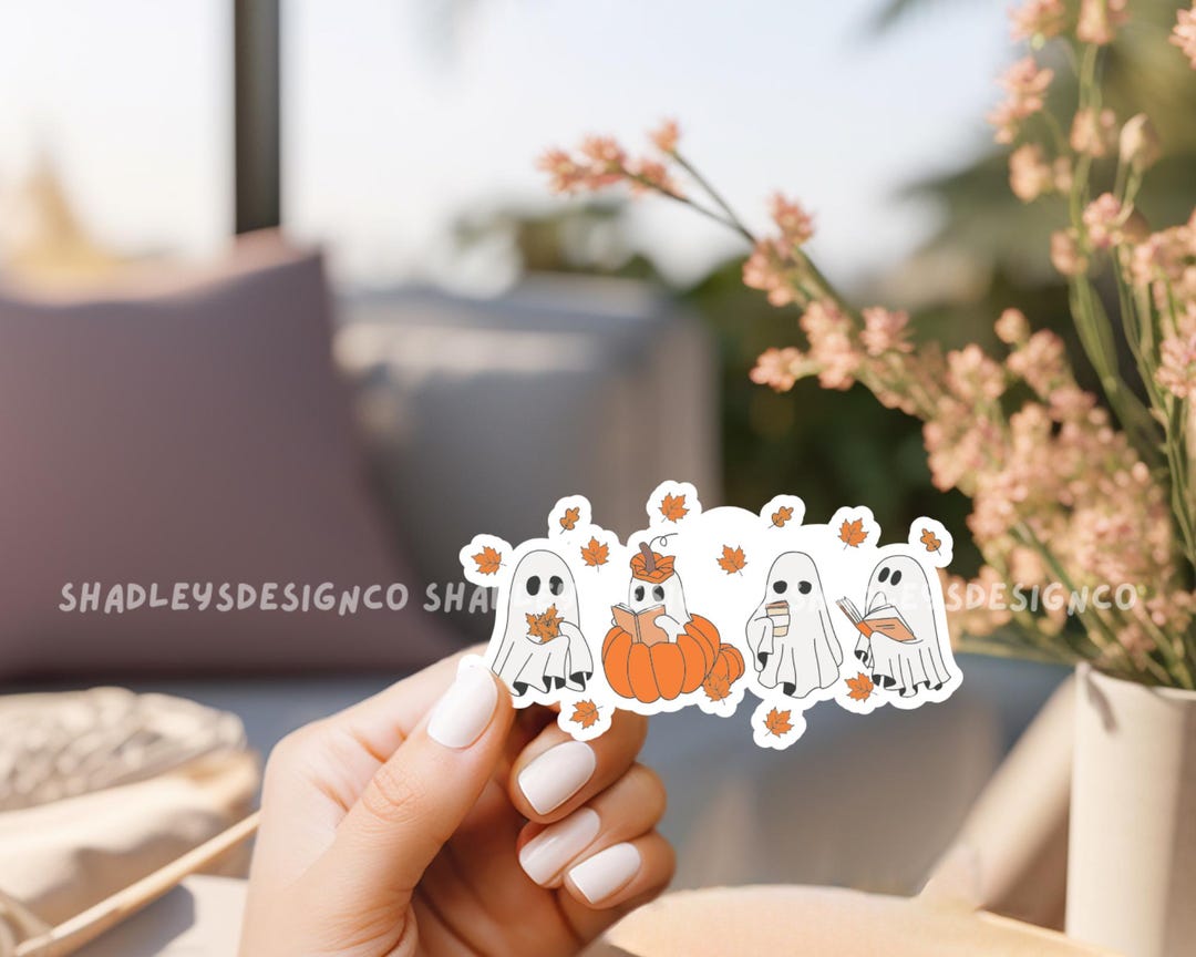 Fall Ghosts Sticker, 3 Sizes to Choose From, Bookish Sticker, Kindle ...
