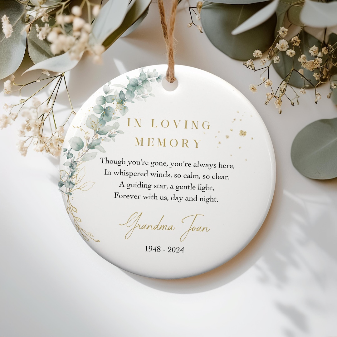 Memorial Ornament Personalized Gift, in Loving Memory, Memoriable ...