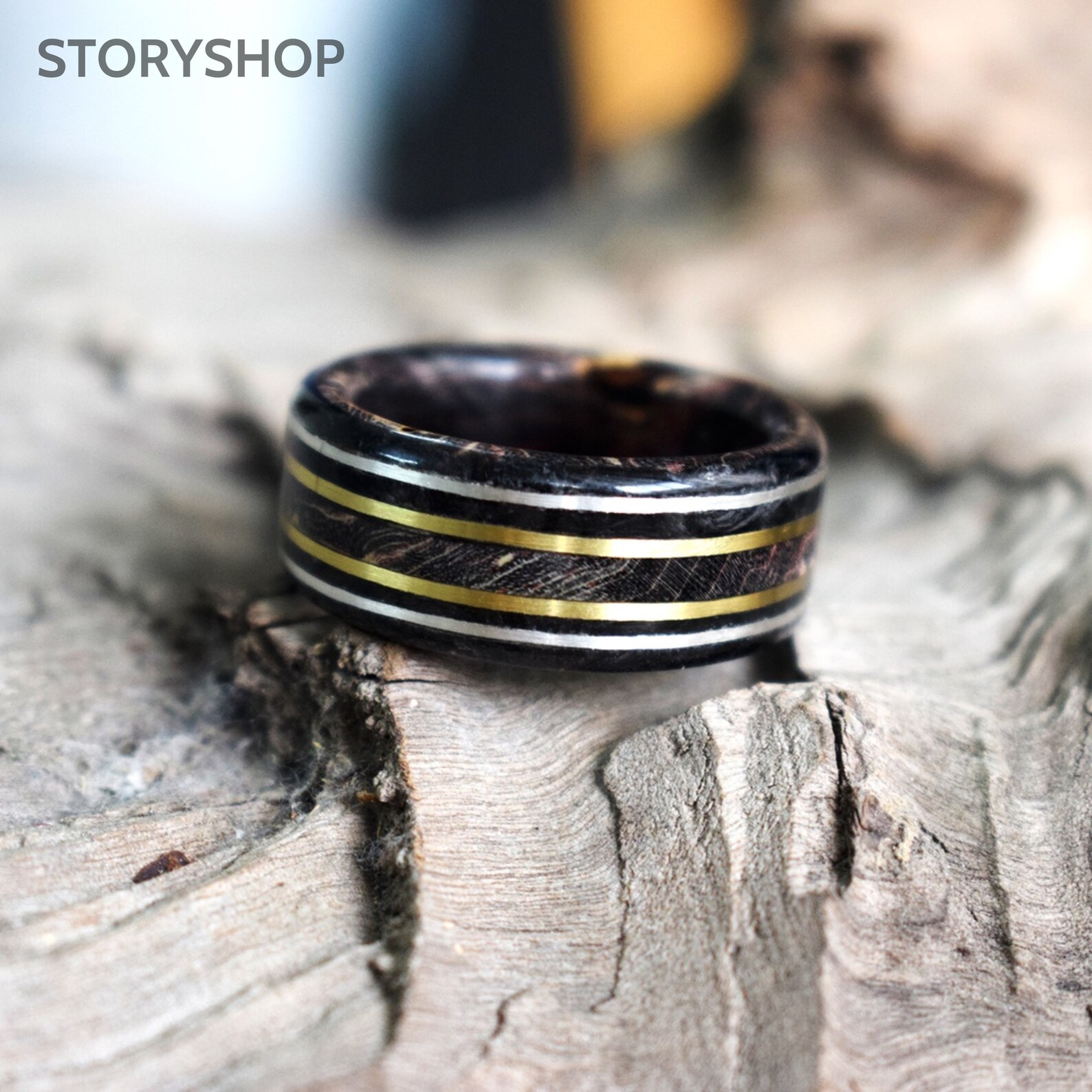 Wooden Rings With Carbon Fiberhandmade Rings/custom/wooden Rings From ...