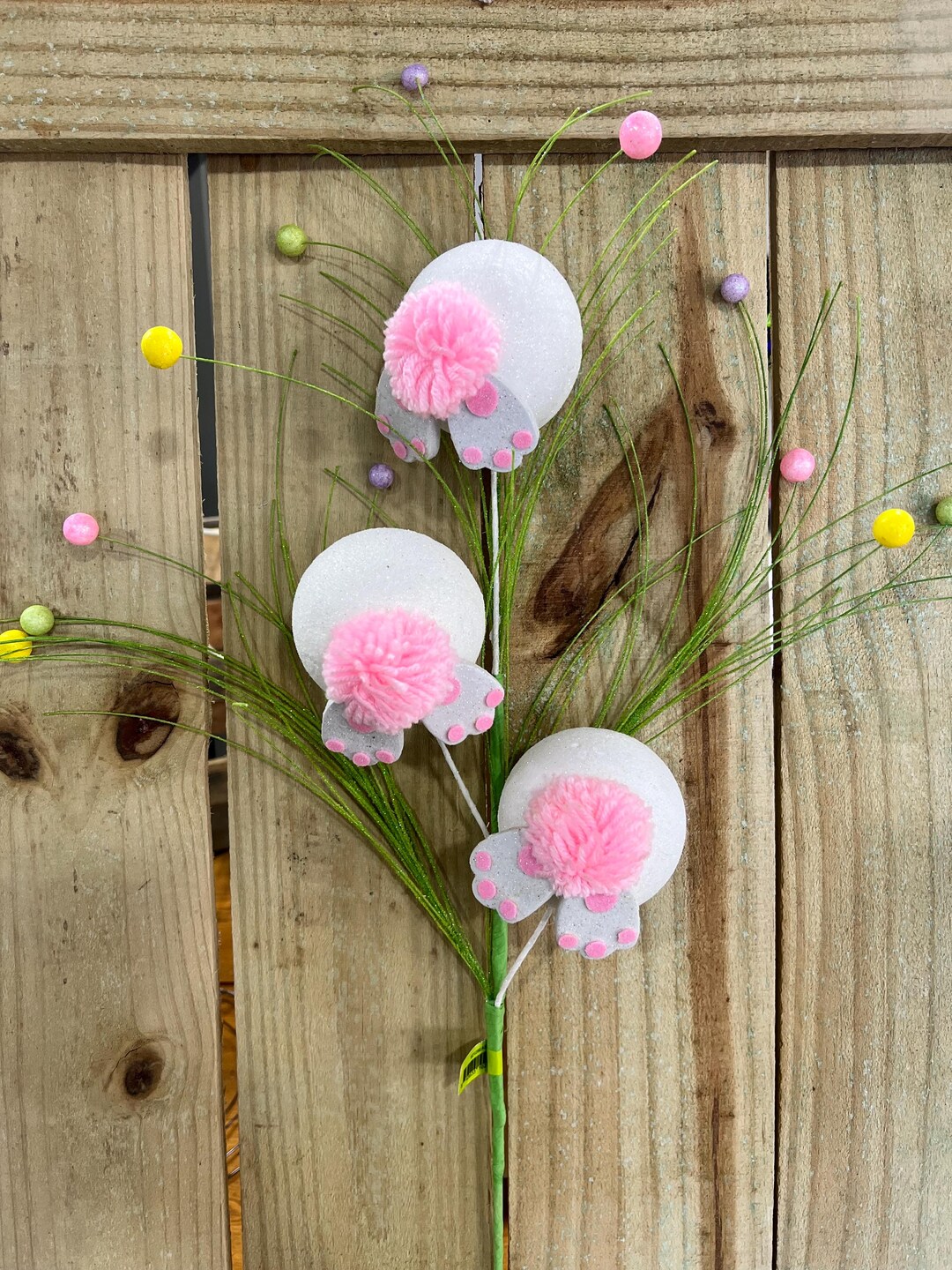 32 Bunny Butt Spray , Wreath Embellishment, Easter Decor, Easter Spray ...