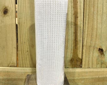 White Horizontal Wide Stripe Mesh 10" Wide X 10 Yards Long, White Mesh ...