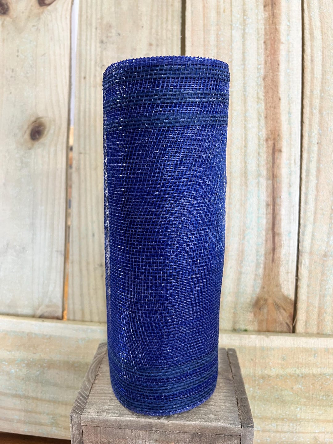 10" X 10Y Navy Blue Fabric Mesh , Wreath Making Supplies, Summer Design ...