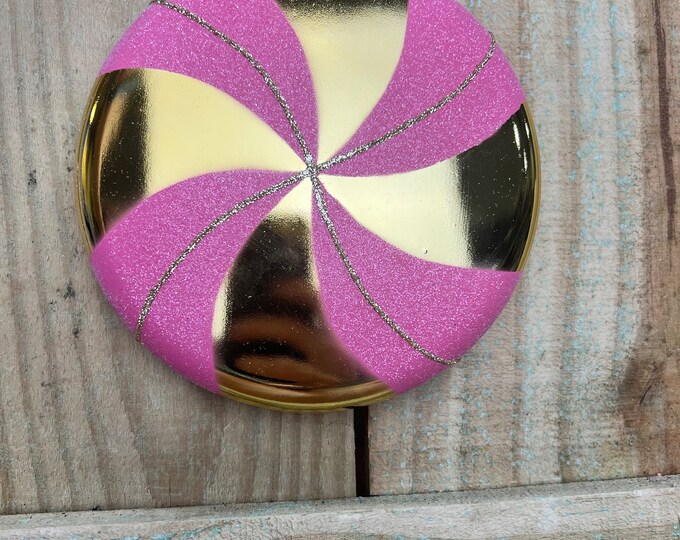 6" Fuchsia Candy Disk, Peppermint Wreath Attachment , Wreath ...