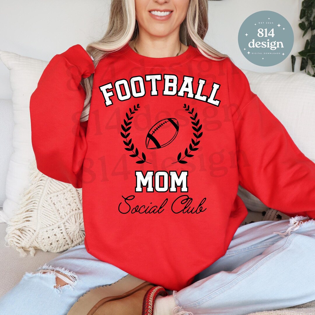 Football Mom Social Club PNG, Customizable Team Colors, Sideline Mom ...