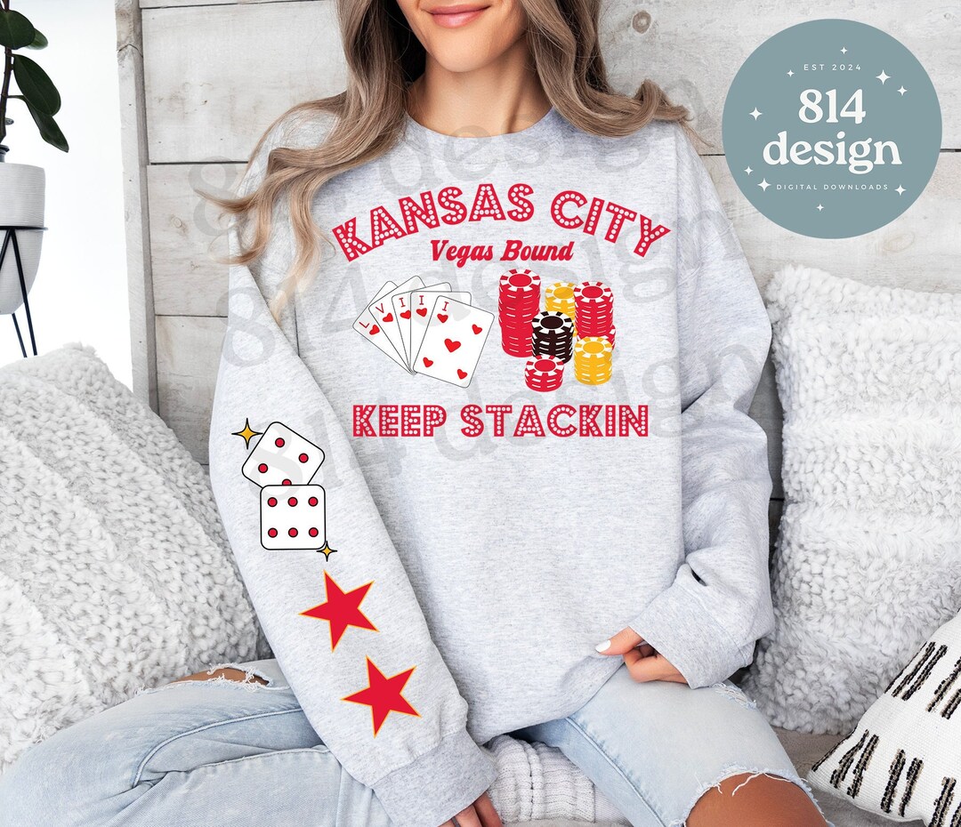 Kansas City Keep Stackin, Vegas Bound 2024 Dice Sleeve Design, LVIII Png, KC Football World ...