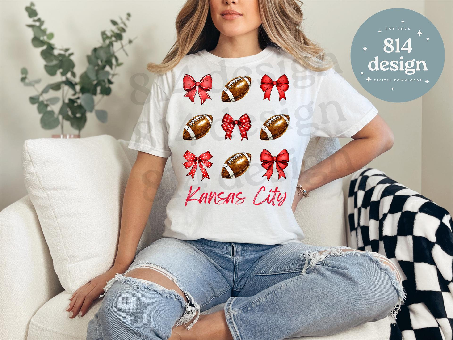 Kansas City Football Coquette Bows PNG, KC Girly, Football Bows Jpg ...