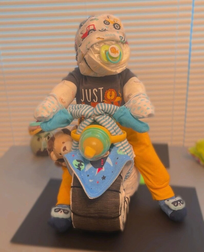 Diaper Baby Motorcycle Cake - Etsy Canada
