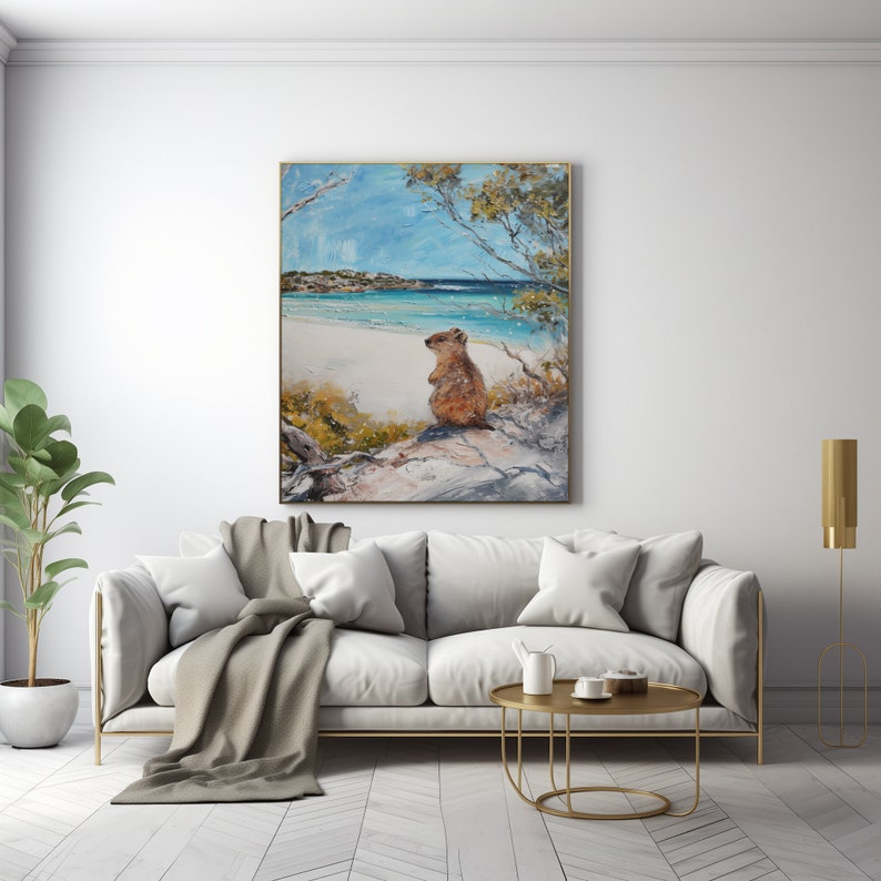Rottnest Island Quokka Art Print: Vintage Travel Painting (digital ...