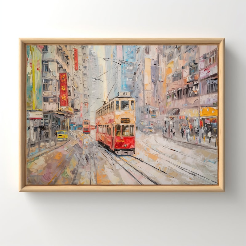 Hong Kong Tram Poster - Etsy