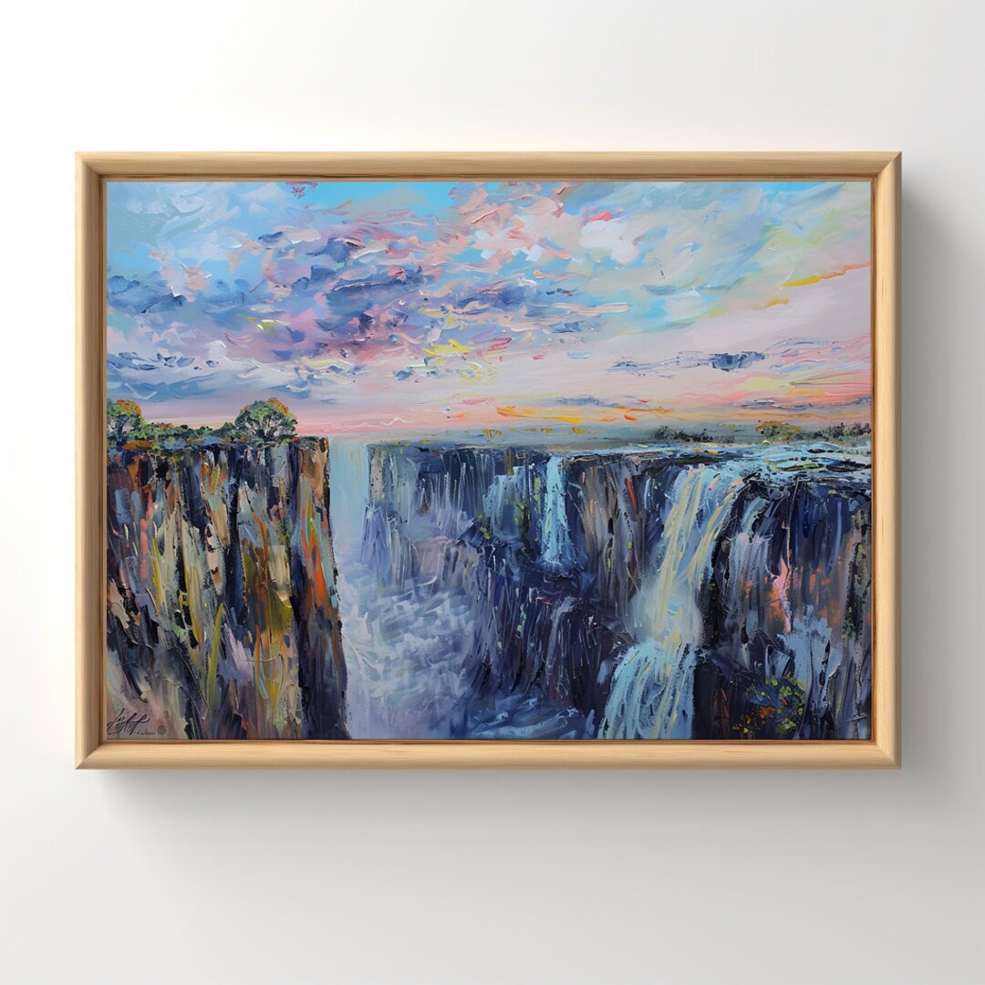 Victoria Falls Printable Artwork | Travel Art Print | Digital Download ...