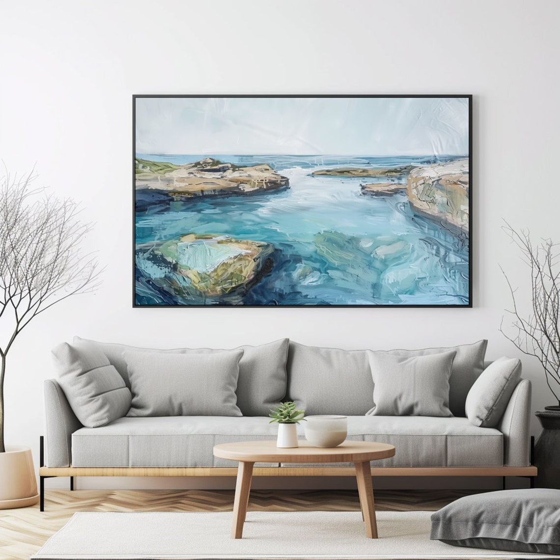 Mornington Peninsula Rock Pool Printable Artwork Travel Art Print ...