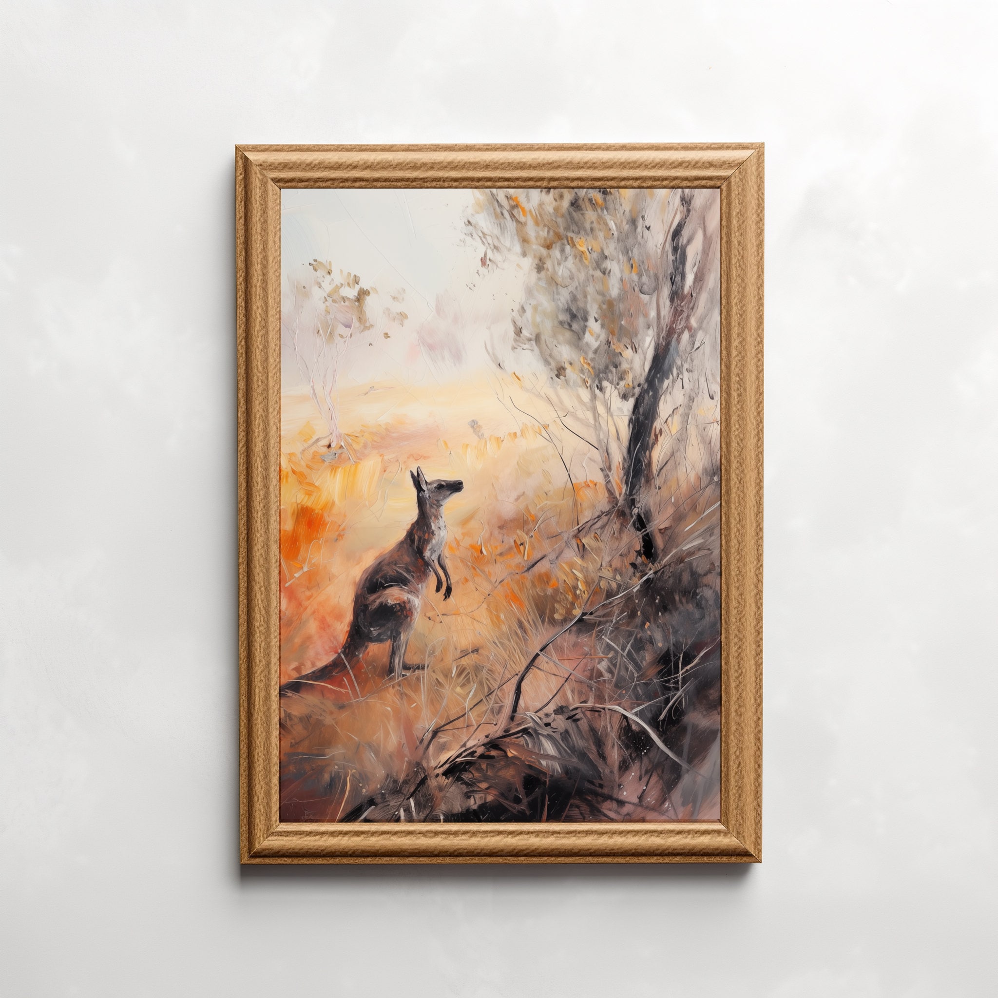 Printable Outback Kangaroo Wall Art | Travel Art Print | Digital ...