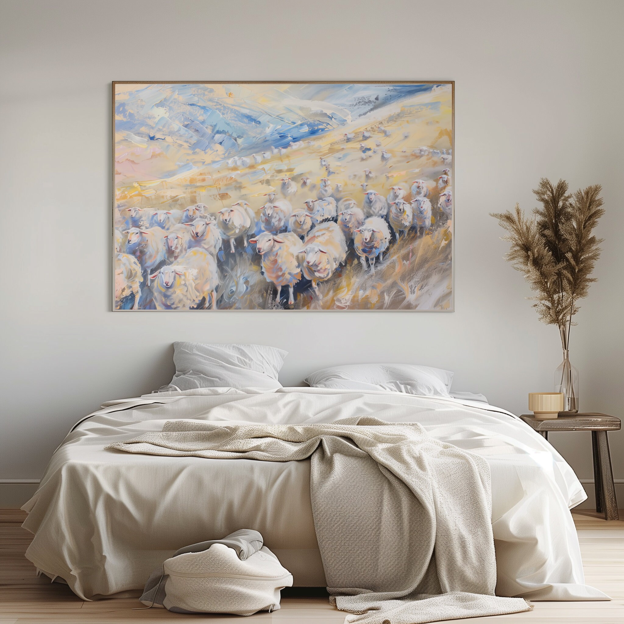 Printable Victorian Sheep Herd Artwork | Travel Art Print | Digital ...