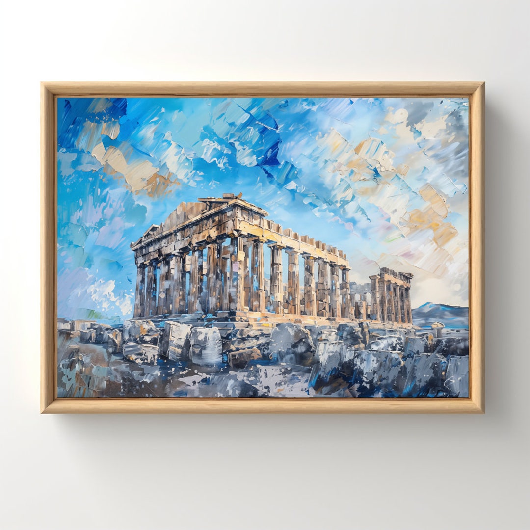 The Parthenon Printable Artwork Travel Art Print Digital Download ...