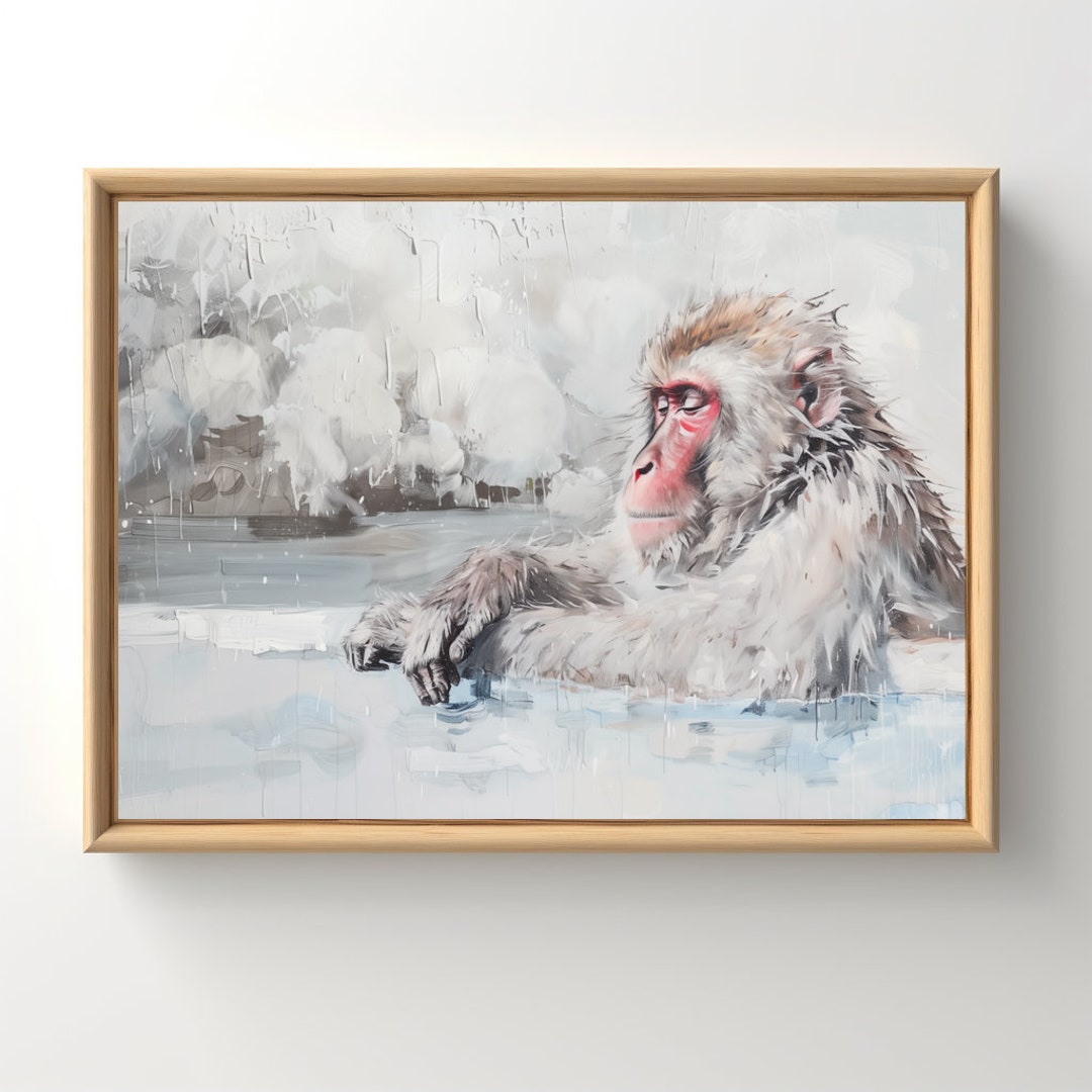 Snow Monkey Jigokudani Monkey Park Art Print | Travel Art Print ...