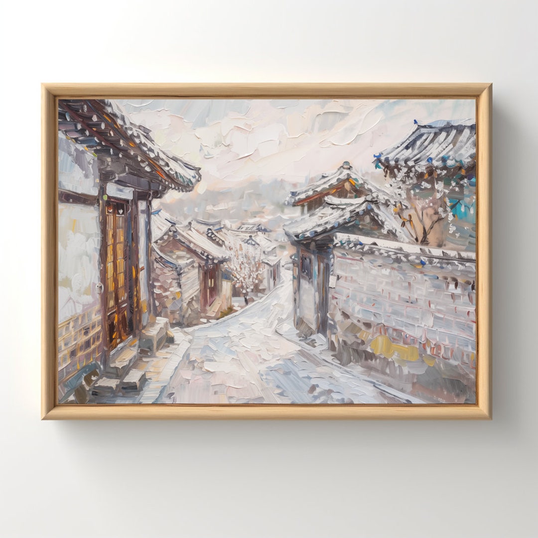 Bukchon Hanok Village Printable Wall Art | Travel Art Print | House ...