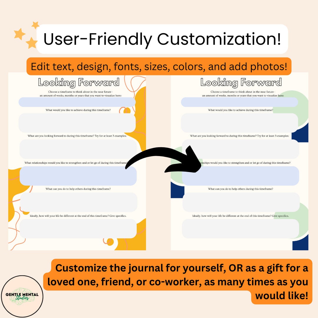 Mental Health Worksheet Templates: Therapy Reflection Exercises (canva ...
