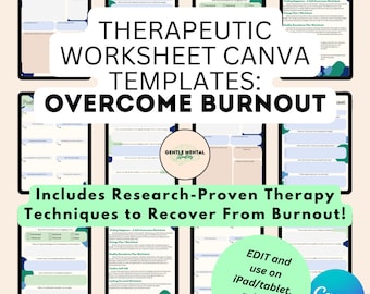 Restorative Reflection Mental Health Worksheet Canva Templates: EDIT ...
