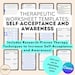 Acceptance + Awareness Mental Health Worksheet Canva Templates: EDIT ...