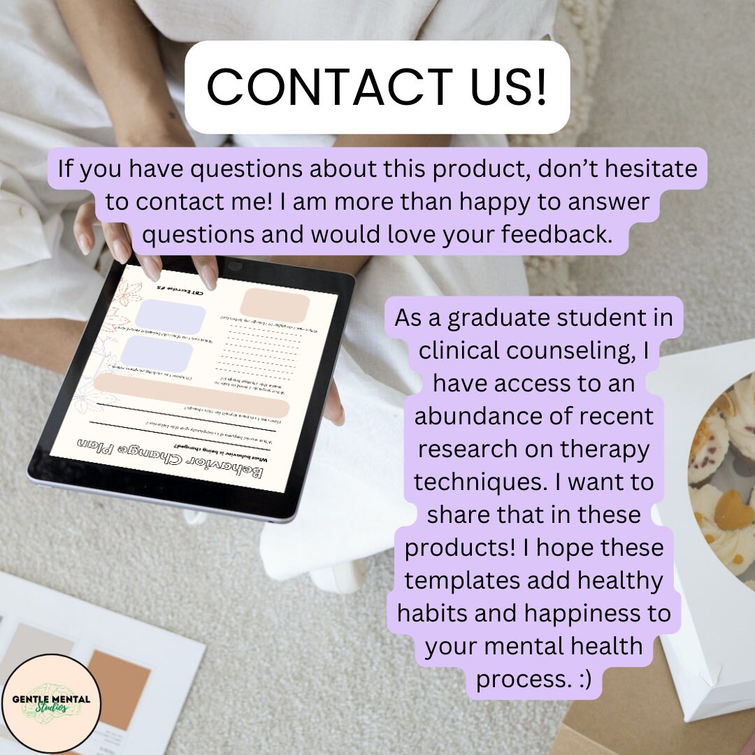 CBT Therapeutic Bullet Journal Canva Template CBT Therapy Worksheets ...